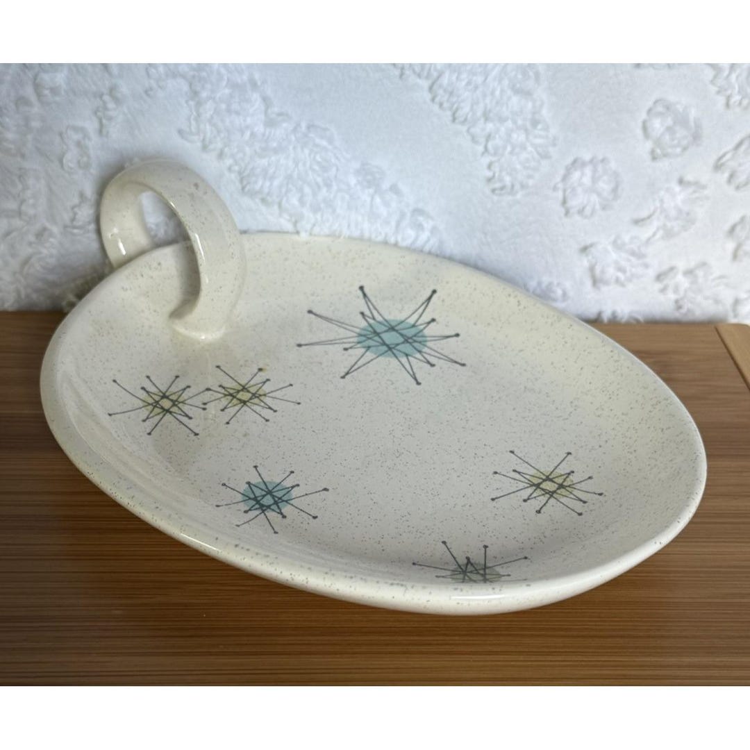 FRANCISCAN Open Jam Jelly Nappy Dish VINTAGE 1950s ATOMIC Starburst Euc ...