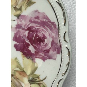 Three Crown China Dinner Plate Antique C1909-1916 Pink and Yellow Roses ...