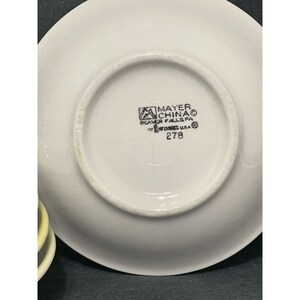 Mayer China Yellow Floral Flower Pattern 1990 Side Fruit Berry Bowl Set ...