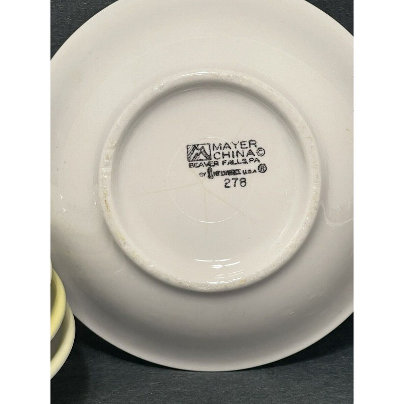 Mayer China Yellow Floral Flower Pattern 1990 Side Fruit Berry Bowl Set ...