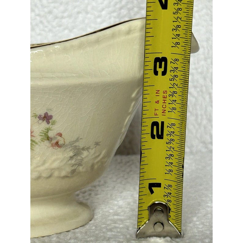 Crown Potteries Gravy Boat Vintage 1942 Pink & Lilac Flowers Pattern ...