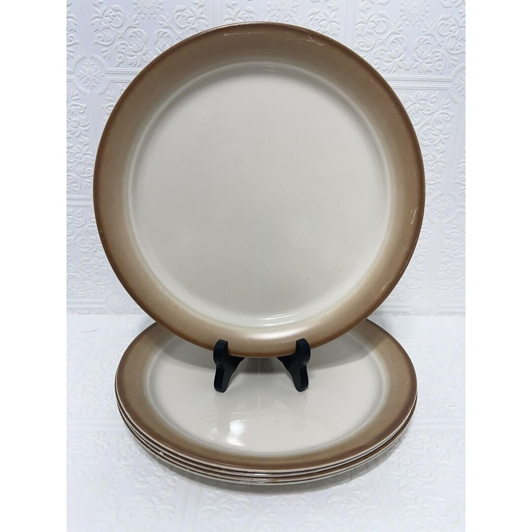 Corelle by Corning Sandstone Brown Ombre Accent Edge Set of - Etsy