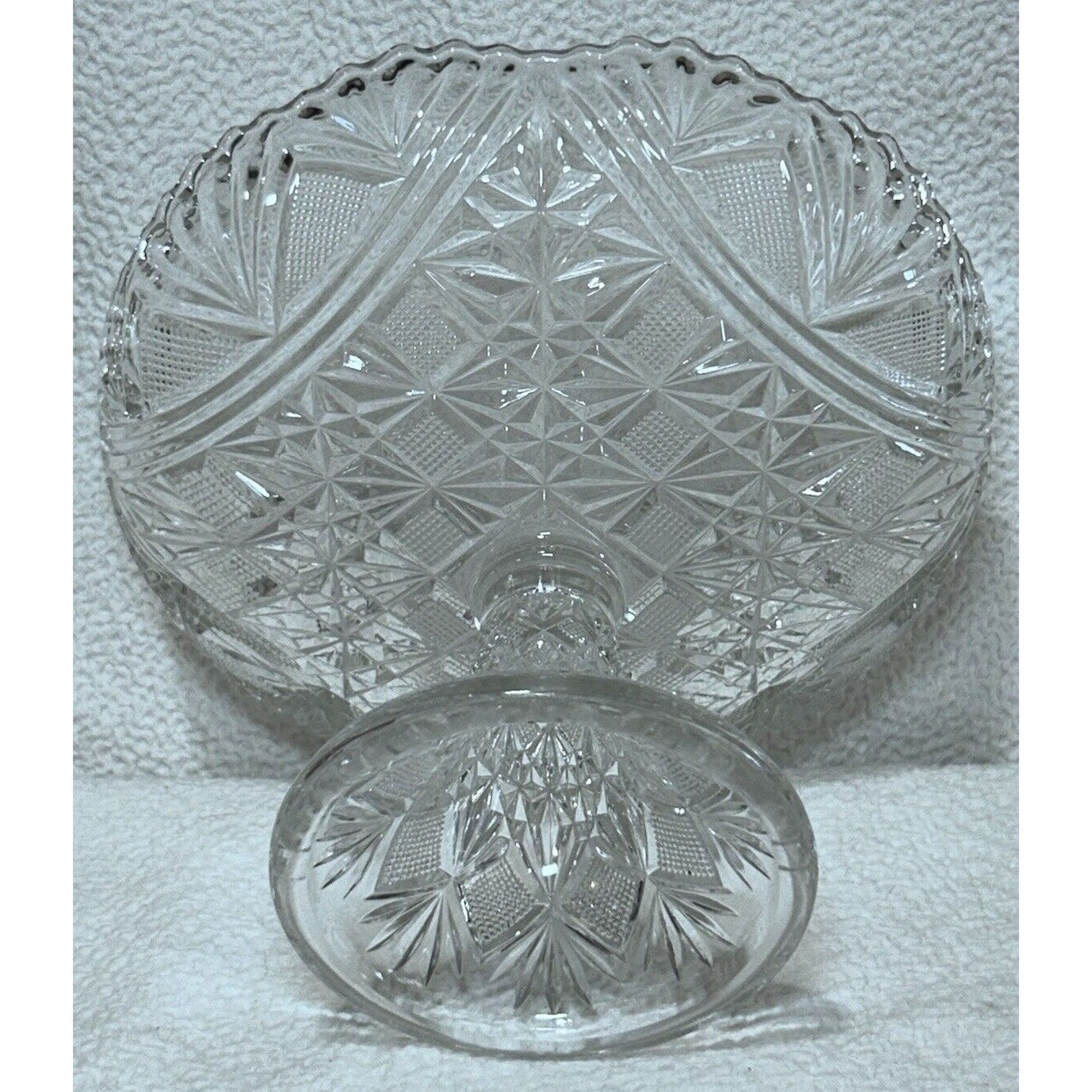 Teutonic Pedestal Compote Mckee Glass Company C1905 Scalloped Pedestal ...