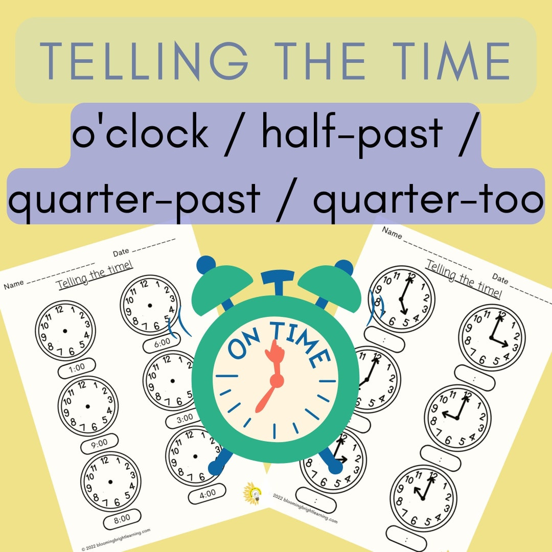 Telling the Time on the Hour, Half an Hour, Quarter-past, Quarter-too ...
