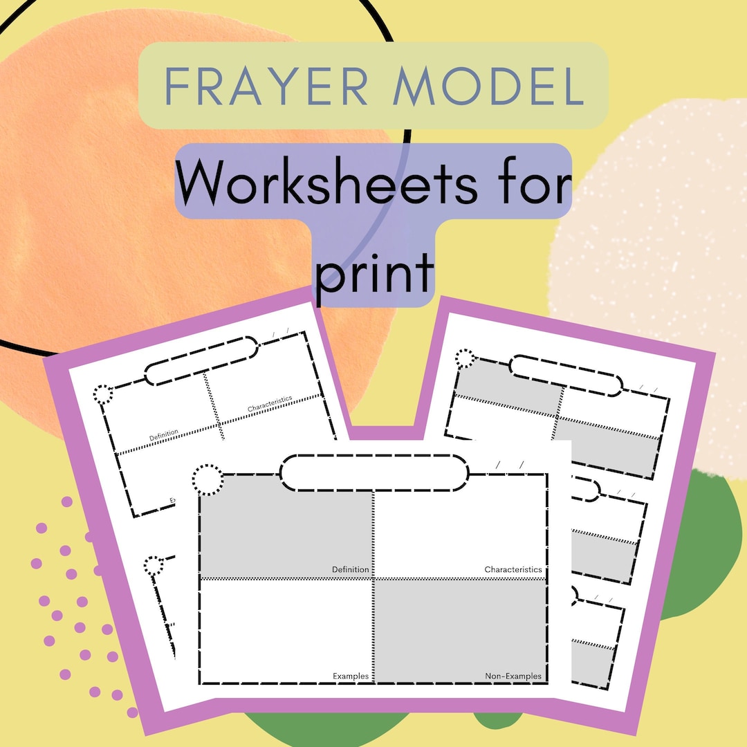 Frayer Model Print Outs - Etsy