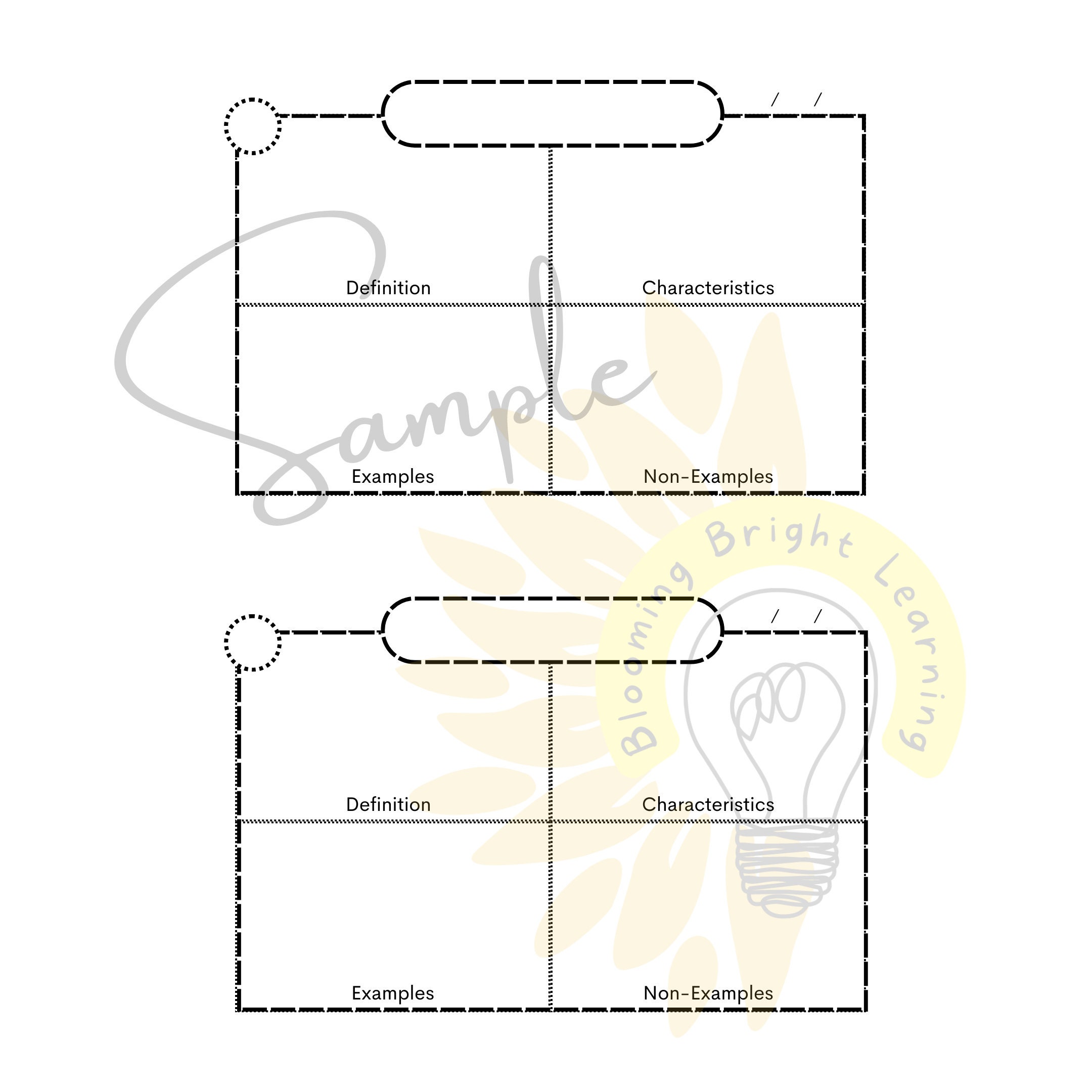 Frayer Model Print Outs - Etsy