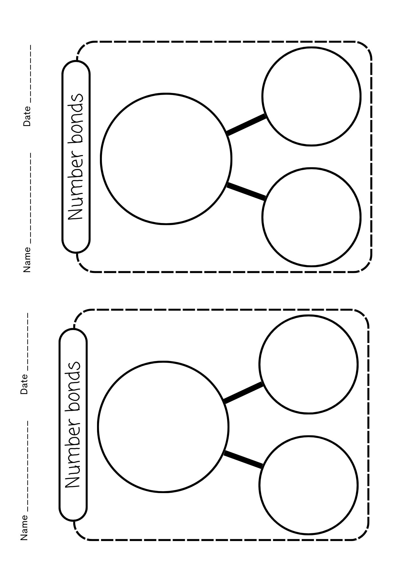 Number Bonds to 10 Work Pack Over 50 A4 Worksheets for Home-schooling ...
