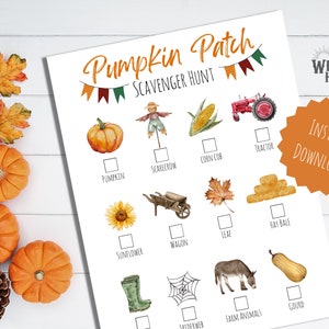 Pumpkin Patch Scavenger Hunt - Etsy