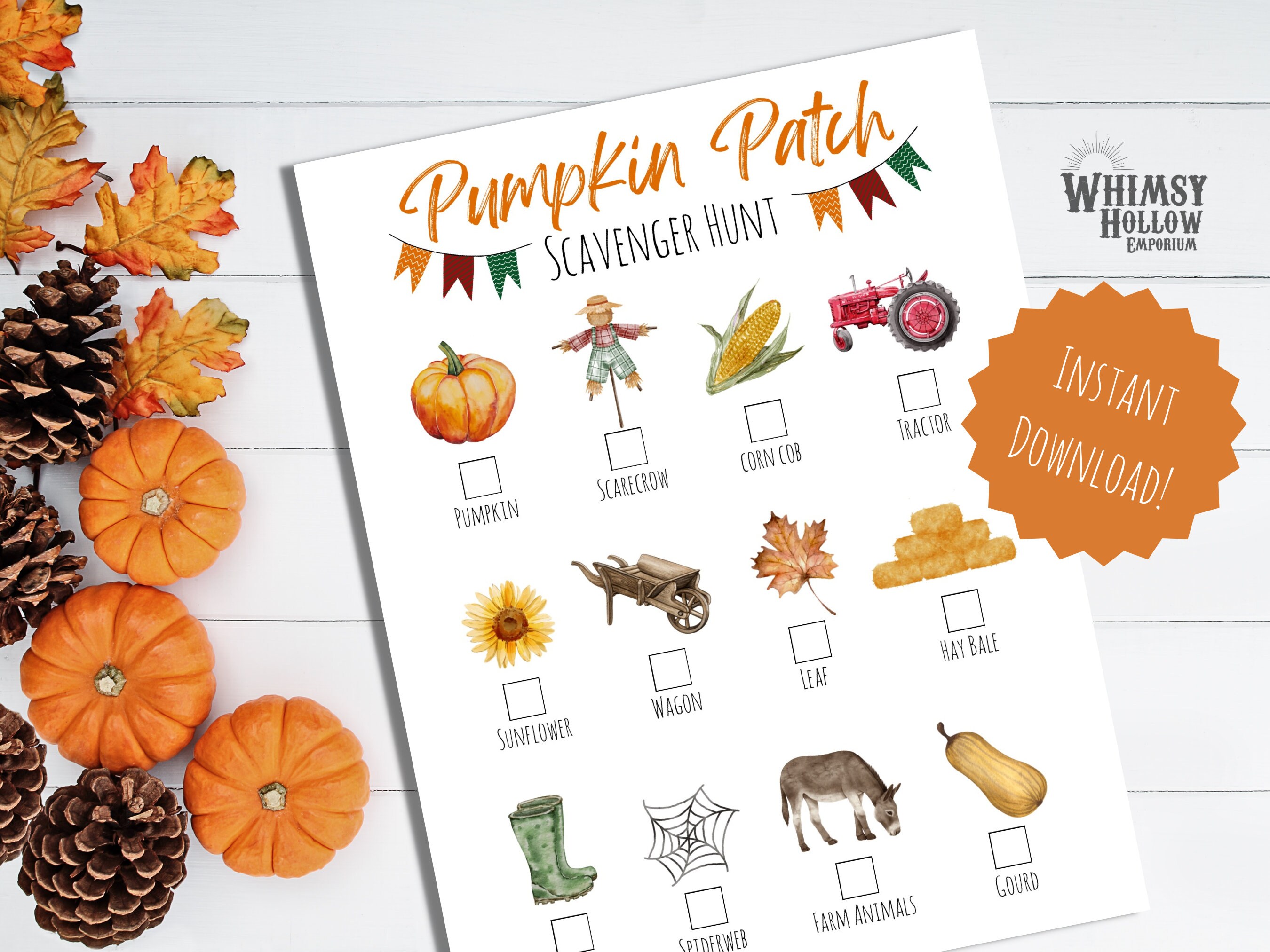 Pumpkin Patch Scavenger Hunt - Etsy