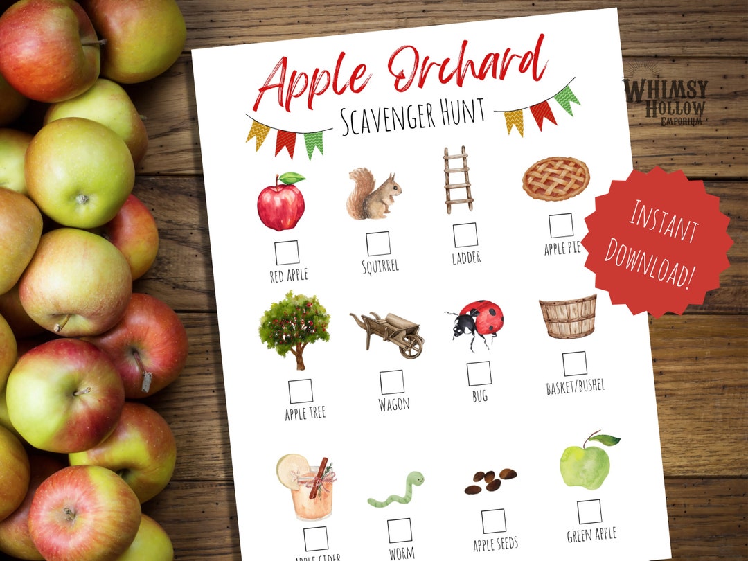 Apple Orchard Scavenger Hunt - Etsy