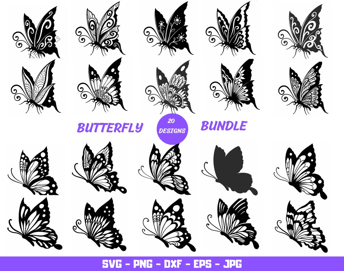 Butterfly Bundle Svg Files, Butterfly Svg, Butterfly Svg Layered ...