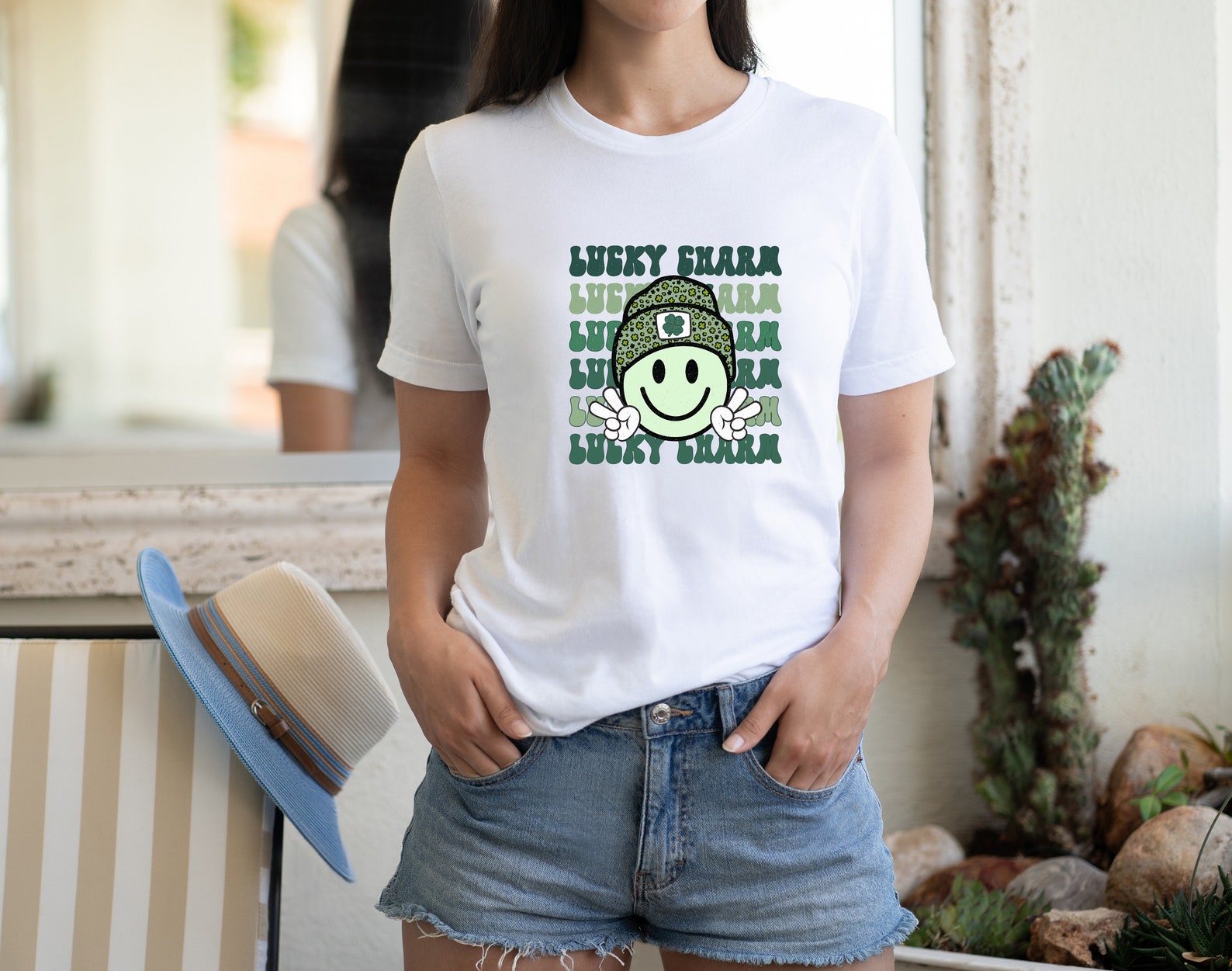 Lucky Charm Png Smiley Face Png Shamrock Png Retro Png St - Etsy