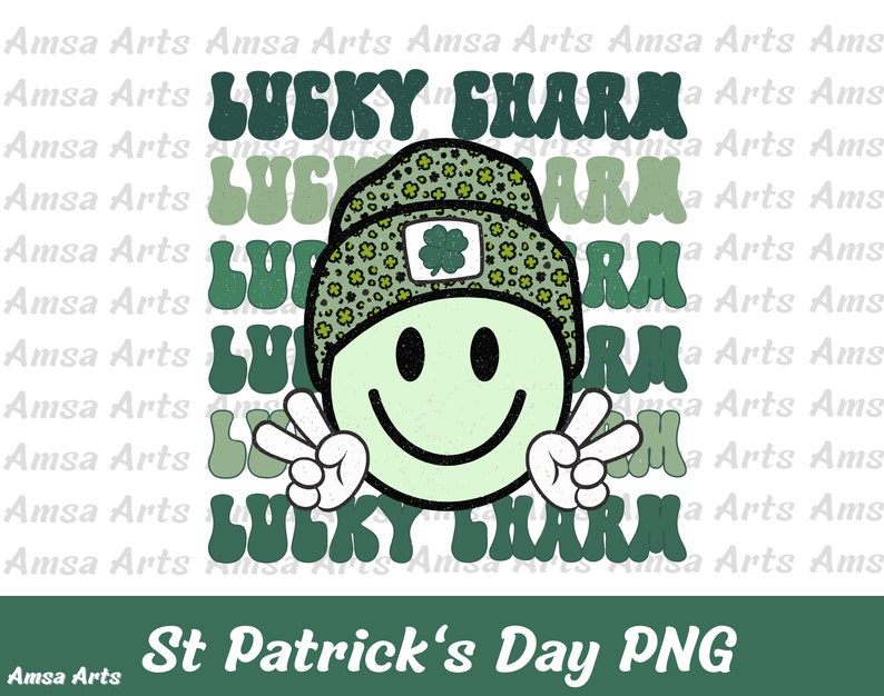 Lucky Charm Png, Smiley Face Png, Shamrock Png, Retro Png, St Patrick's ...