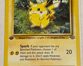 Pikachu First Edition - Etsy