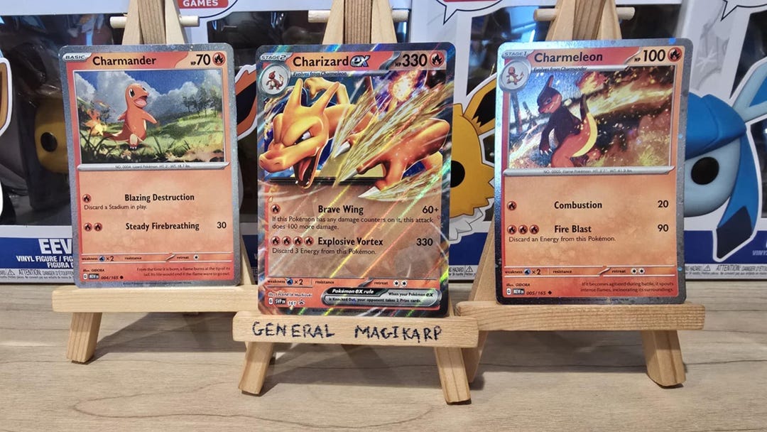 Charizard Ex Promo Evolution Trio - Etsy