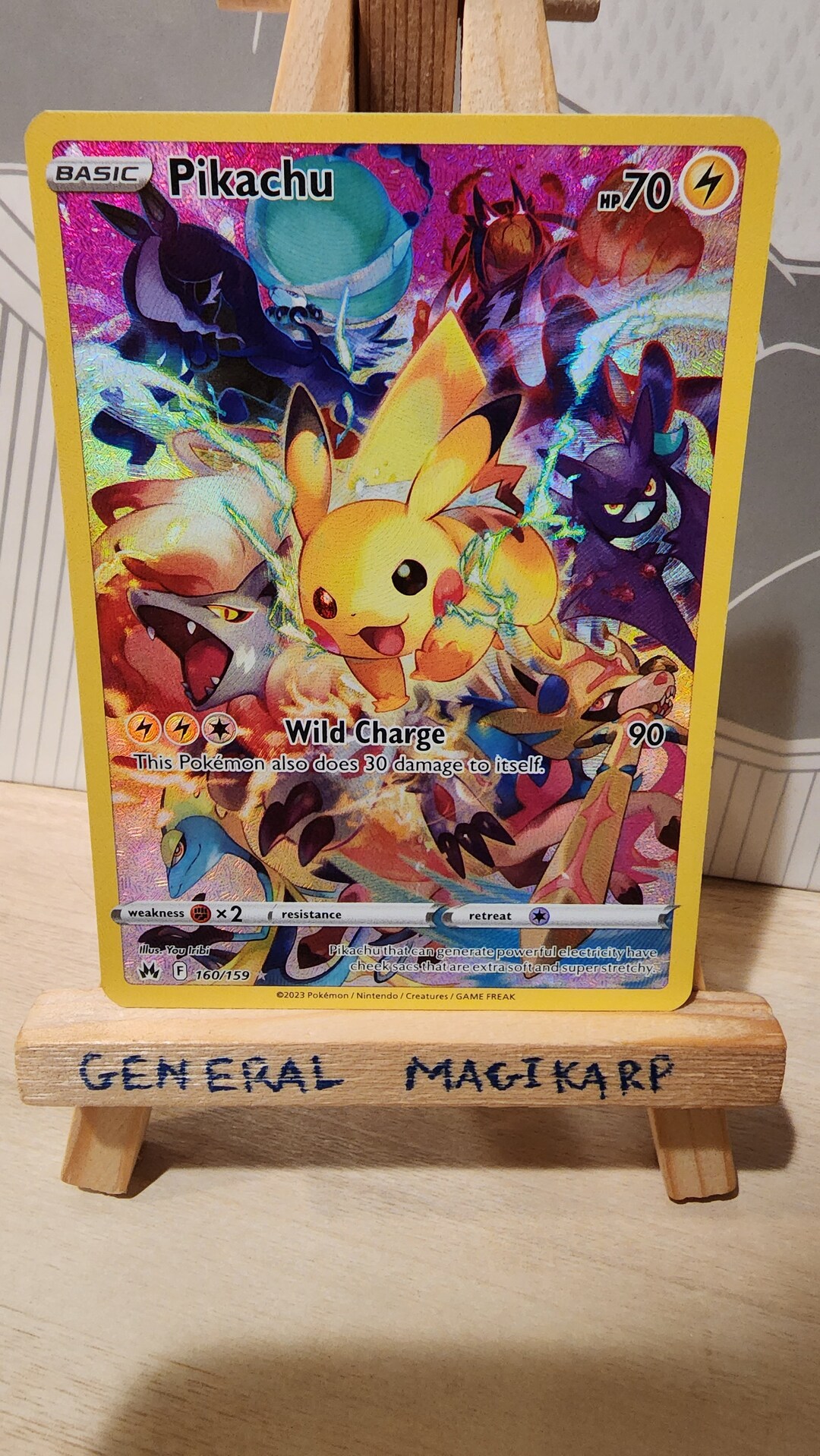 Pikachu secret Crown Zenith - Etsy