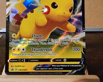 Pikachu V Gold Metal Pokemon Card - Etsy