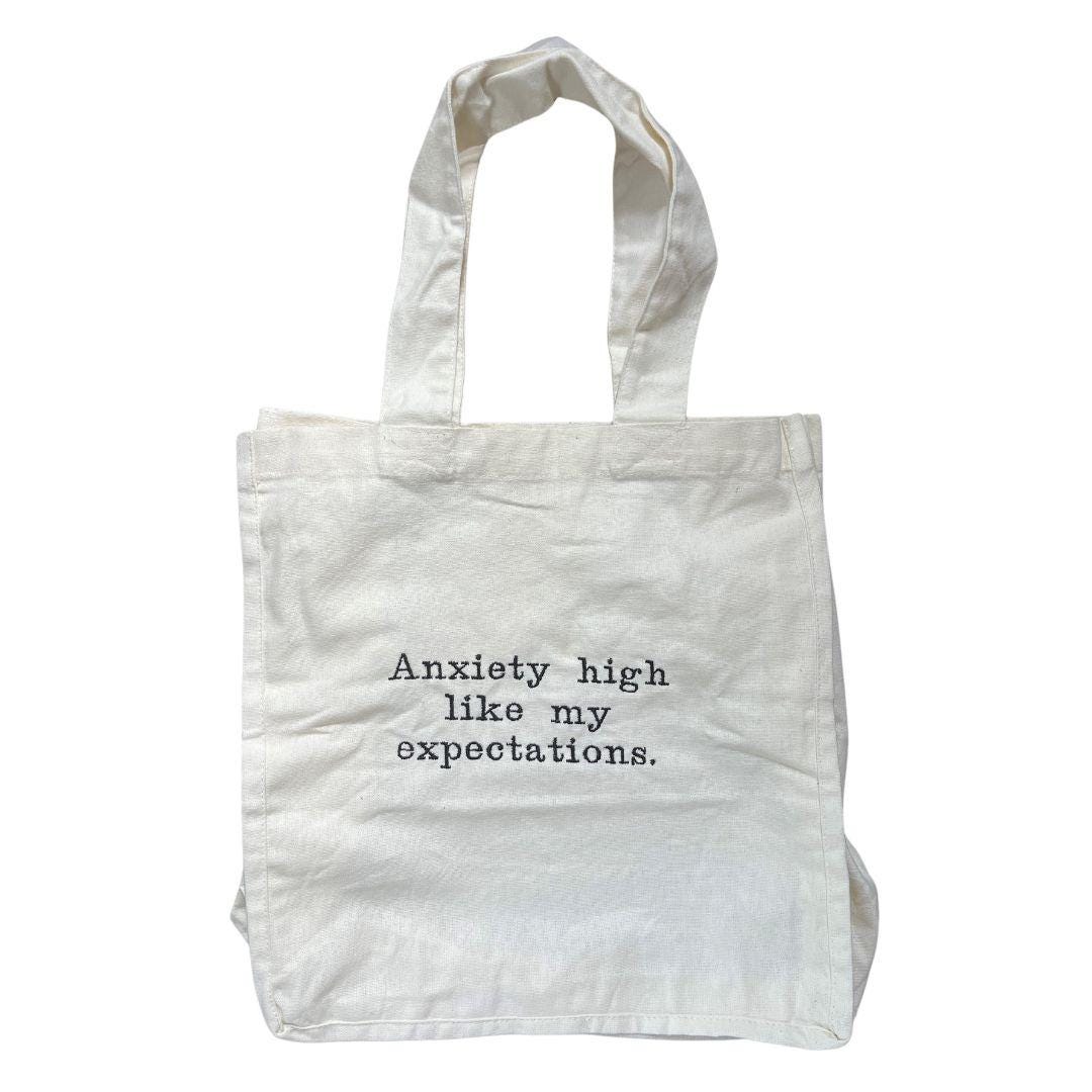 Anxiety - Tote Bag | Anxiety Tote Bag | Tote Bag | Reusable Tote Bag ...