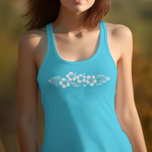 Hibiscus Flower Tank Top, Tropical Floral Women's Tank, Summer ...