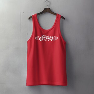 Hibiscus Flower Tank Top, Tropical Floral Women's Tank, Summer ...