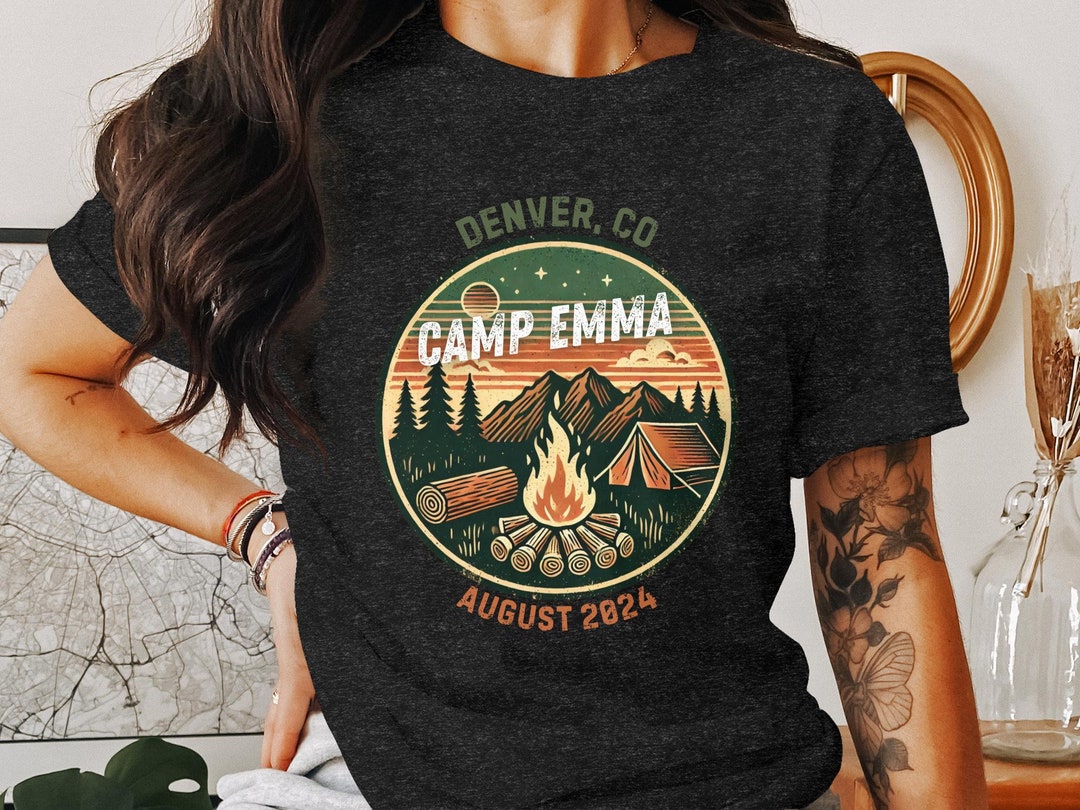 Vintage Camp Bachelorette Shirt, Custom Camping T-shirt, Personalizable ...