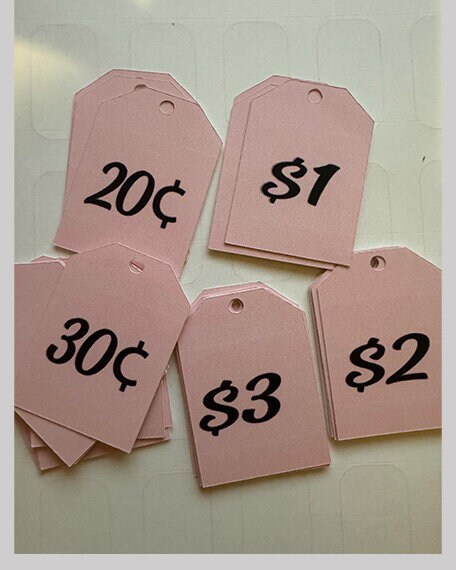 Pink Price Tags, Digital Downloads - Etsy