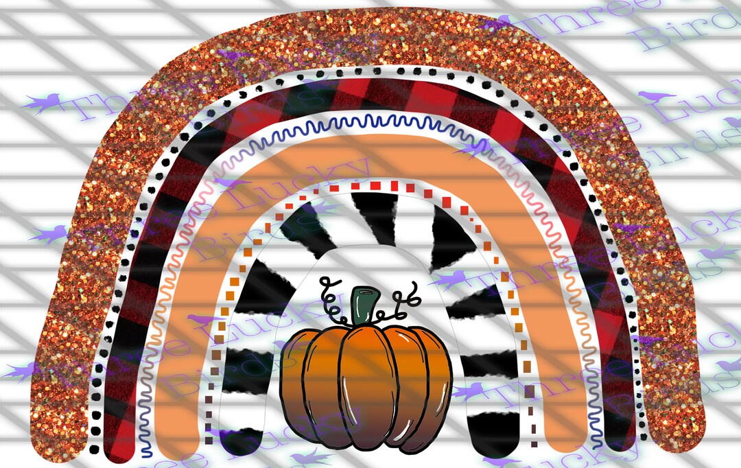 Cute Rainbow Pumpkin PNG Design - Etsy