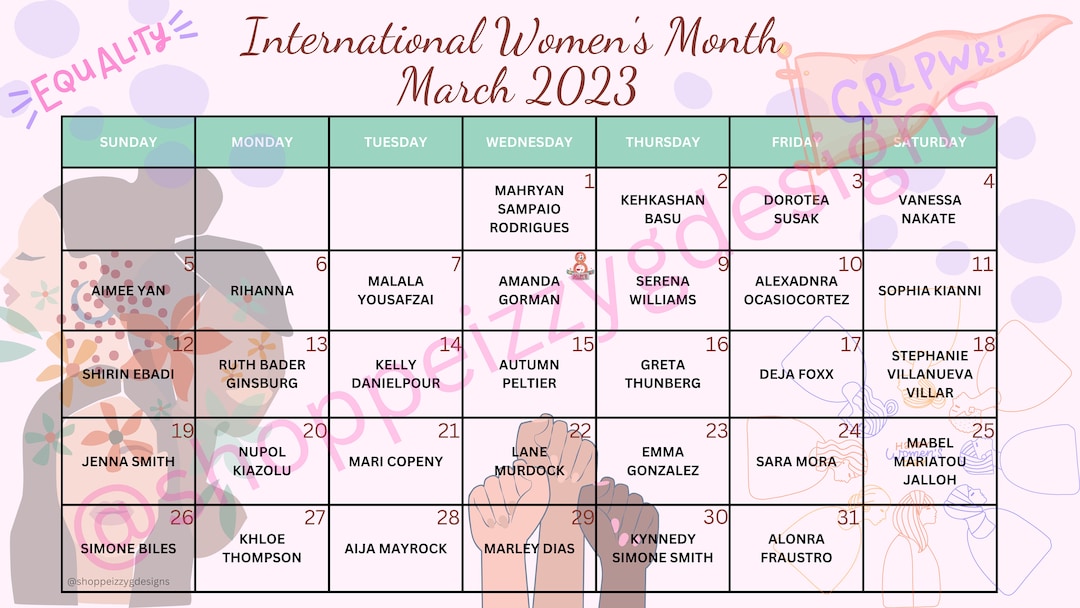 EDITABLE Bilingual International Womens History Month, Womens Day ...