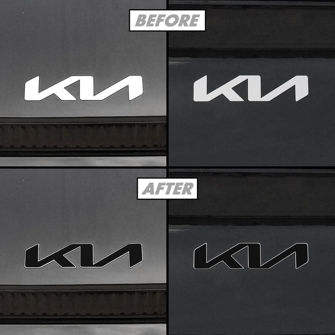 For 2022 Kia Soul Front & Rear Emblem Insert Decal Gloss Black - Etsy