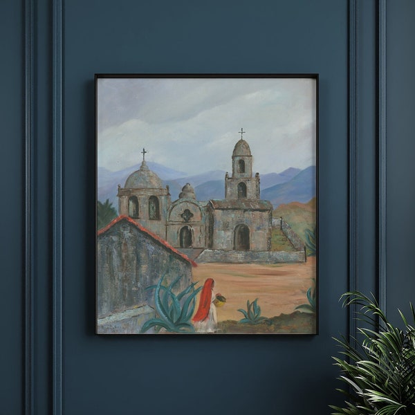 Spanish Mission Painting Vintage - Etsy