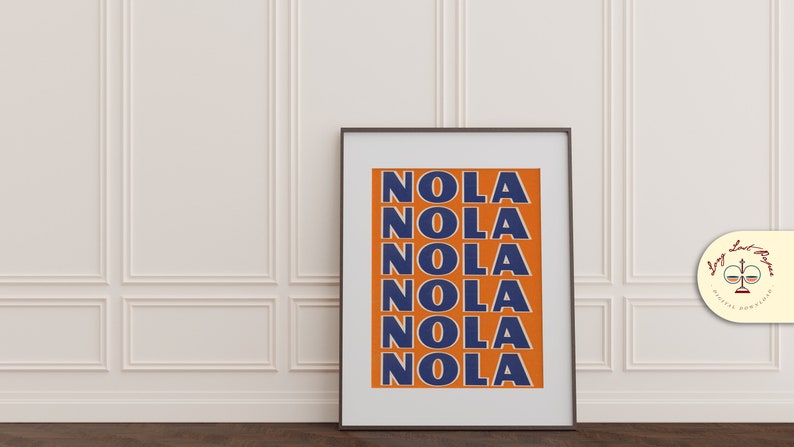 NOLA Type Art Print Set / DIGITAL DOWNLOAD / Nola Typography and Female ...