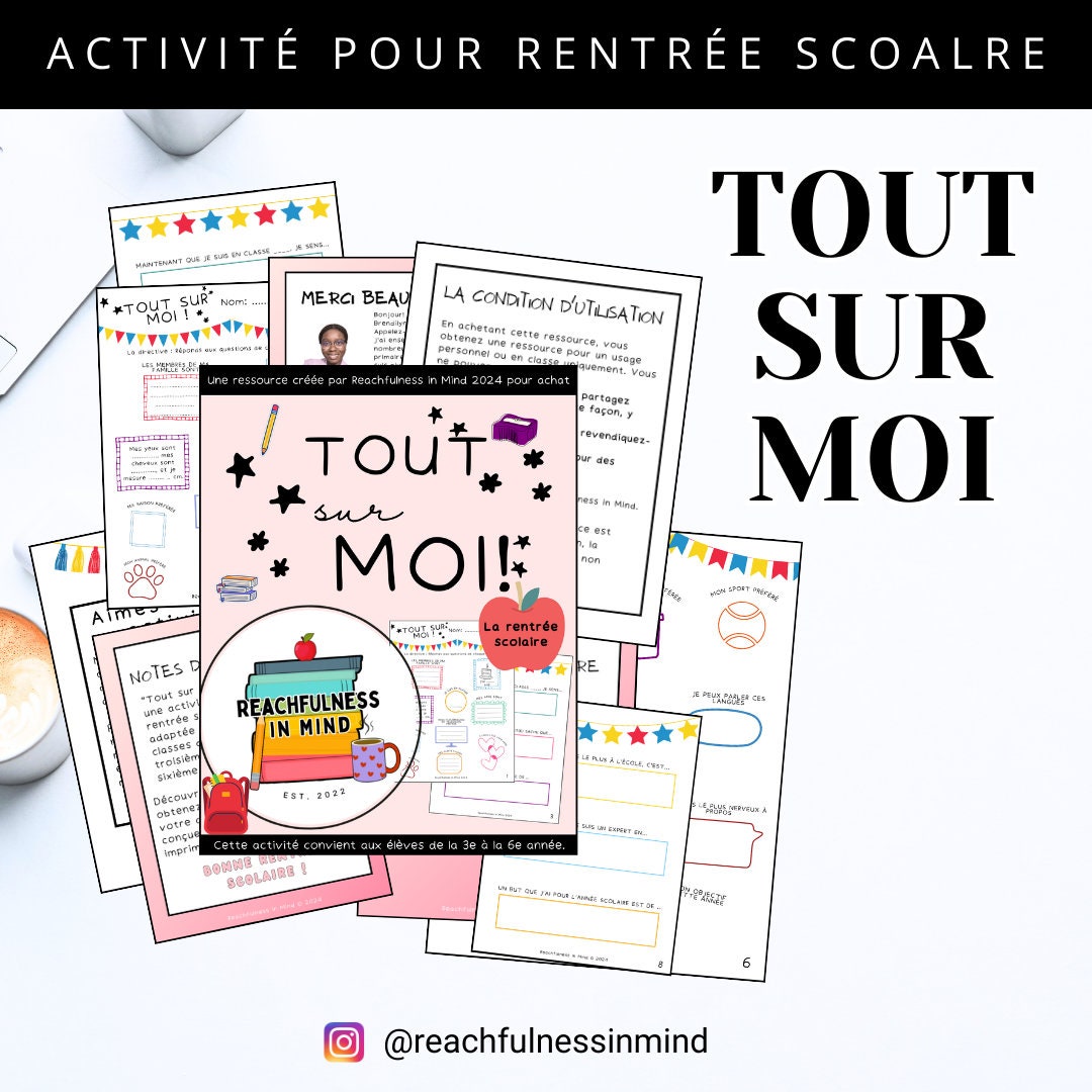 2024 La Rentrée Scolaire back to School Tout Sur Moi - Etsy