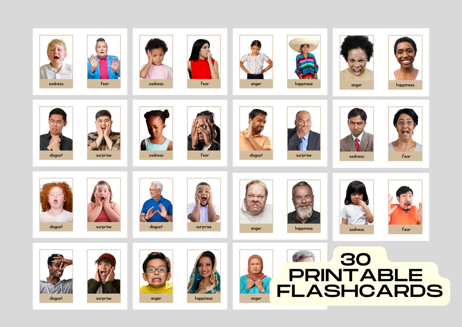 World Emotions Flashcards: Exploring Diversity and Basic Emotions ...