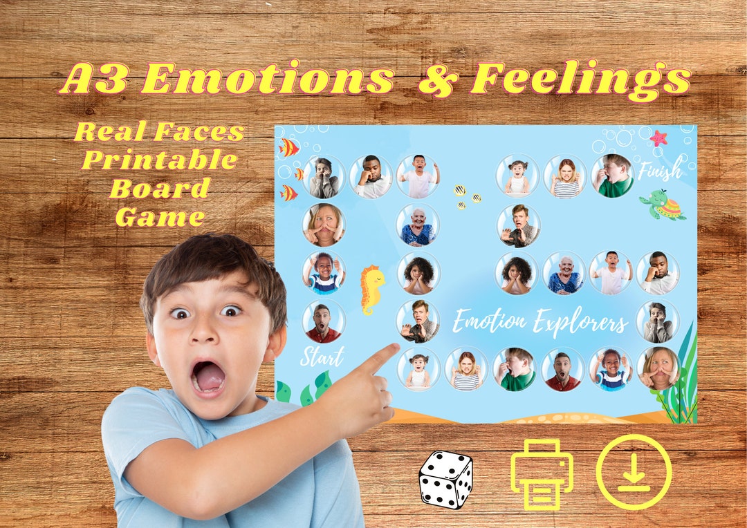Emotions Explorers Printable Board Game Feelings, Mental Health ...