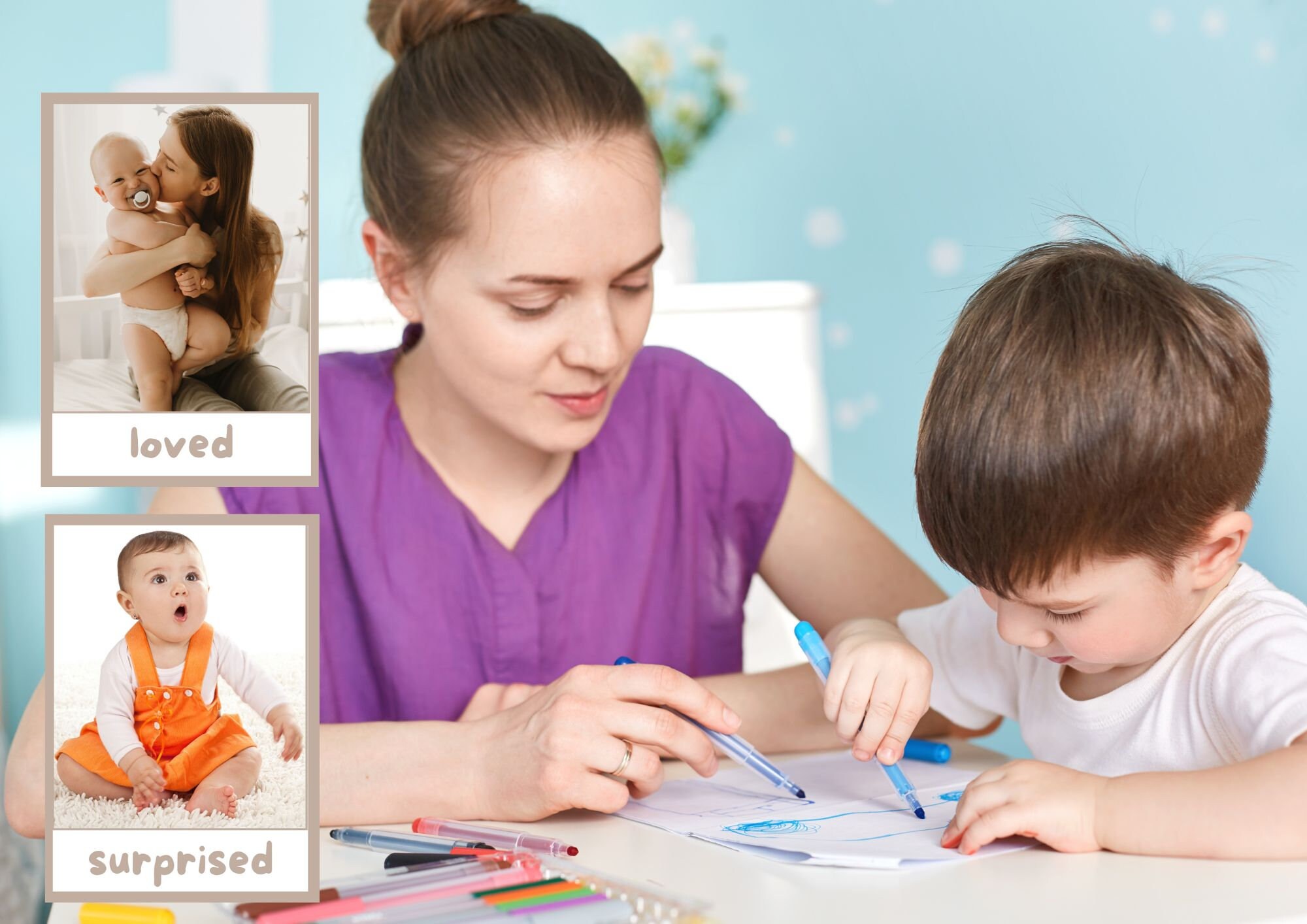 Baby Emotions, Feelings & Expressions Digital Download Cards, Real Face ...