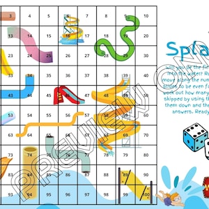 Maths Board Game Add, Plus, Missing Numbers, Number Grid 1 - 100 ...