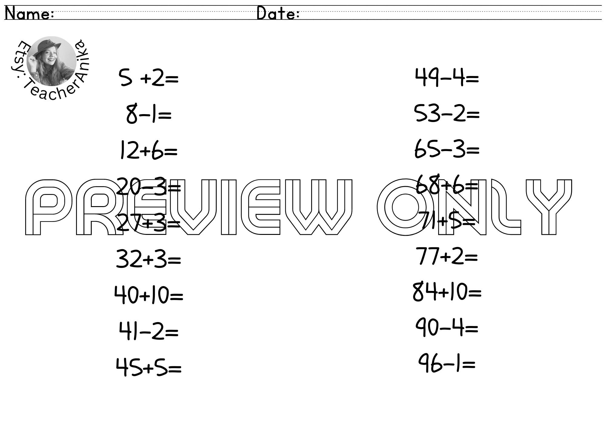 Maths 1-100 Board Game: Addition & Subtraction (digital Download) - Etsy
