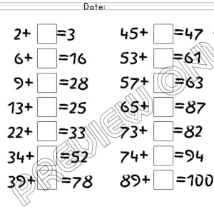 Maths Board Game Add, Plus, Missing Numbers, Number Grid 1 - 100 ...