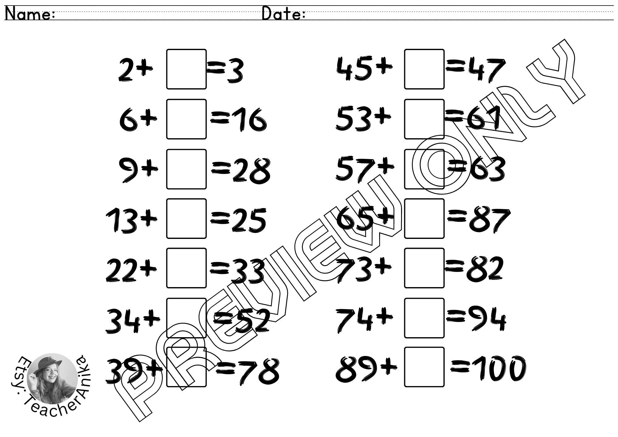 Maths Board Game Add, Plus, Missing Numbers, Number Grid 1 - 100 ...