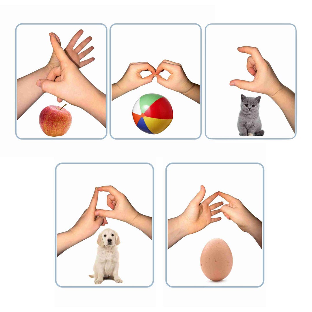 A-Z ABC British Sign Language Alphabet Photographs BSL With Object ...