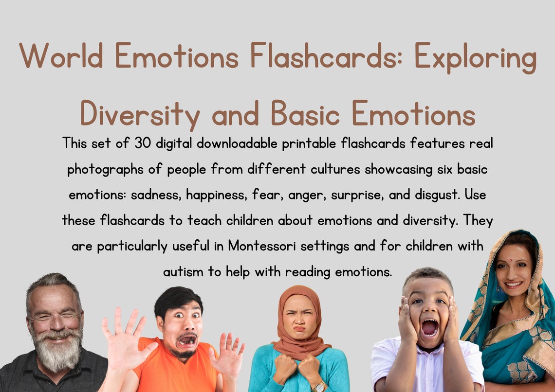 World Emotions Flashcards: Exploring Diversity and Basic Emotions ...