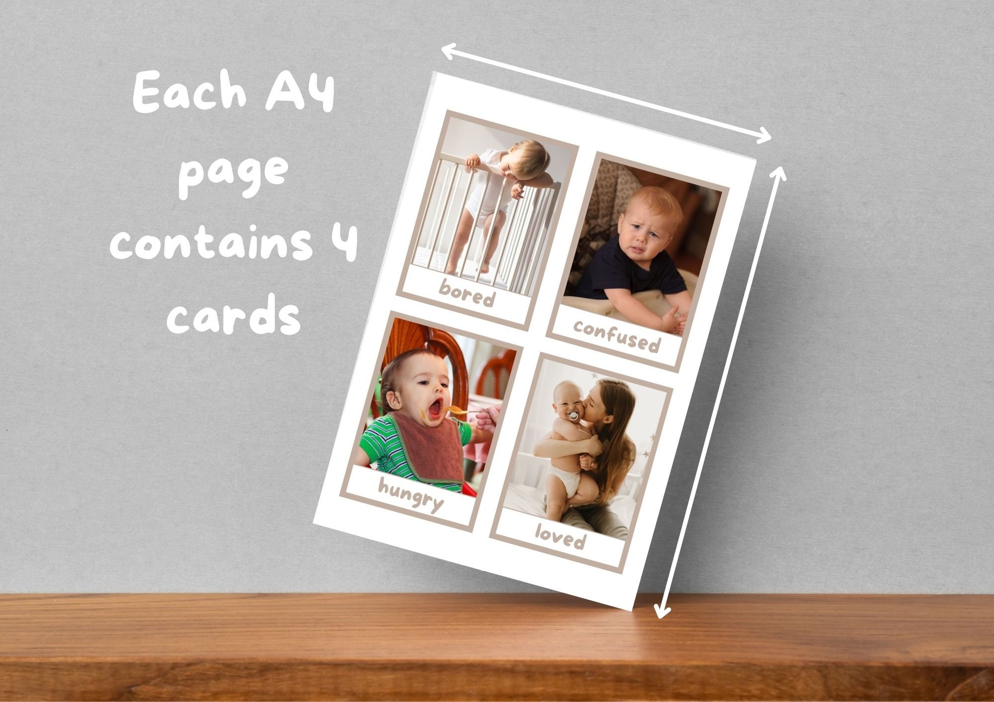 Baby Emotions, Feelings & Expressions Digital Download Cards, Real Face ...