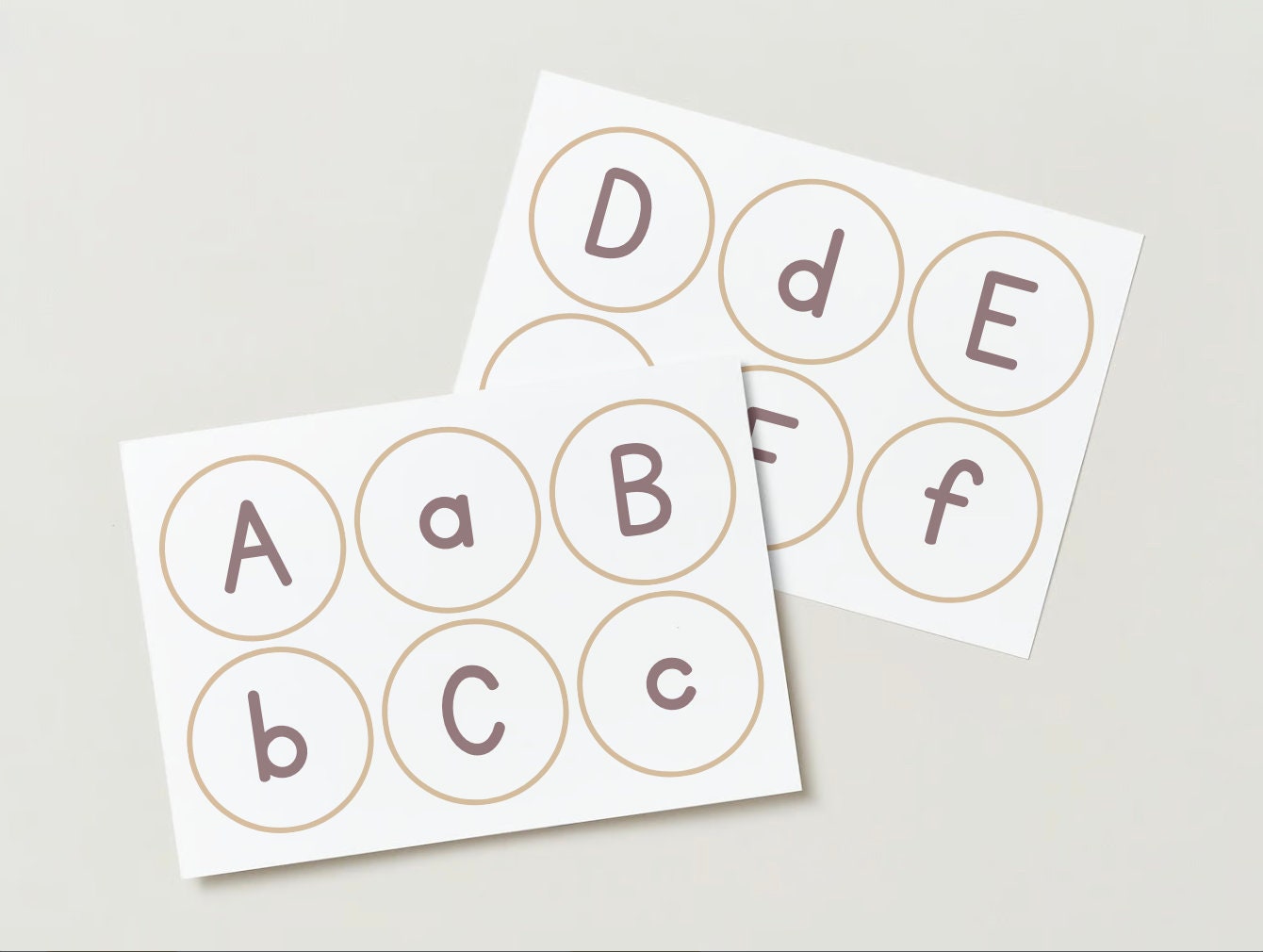 Round Alphabet Flashcards: Printable Uppercase and Lowercase (PDF ...