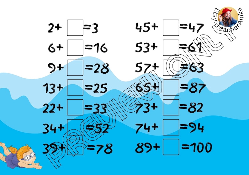 Maths Board Game Add, Plus, Missing Numbers, Number Grid 1 - 100 ...