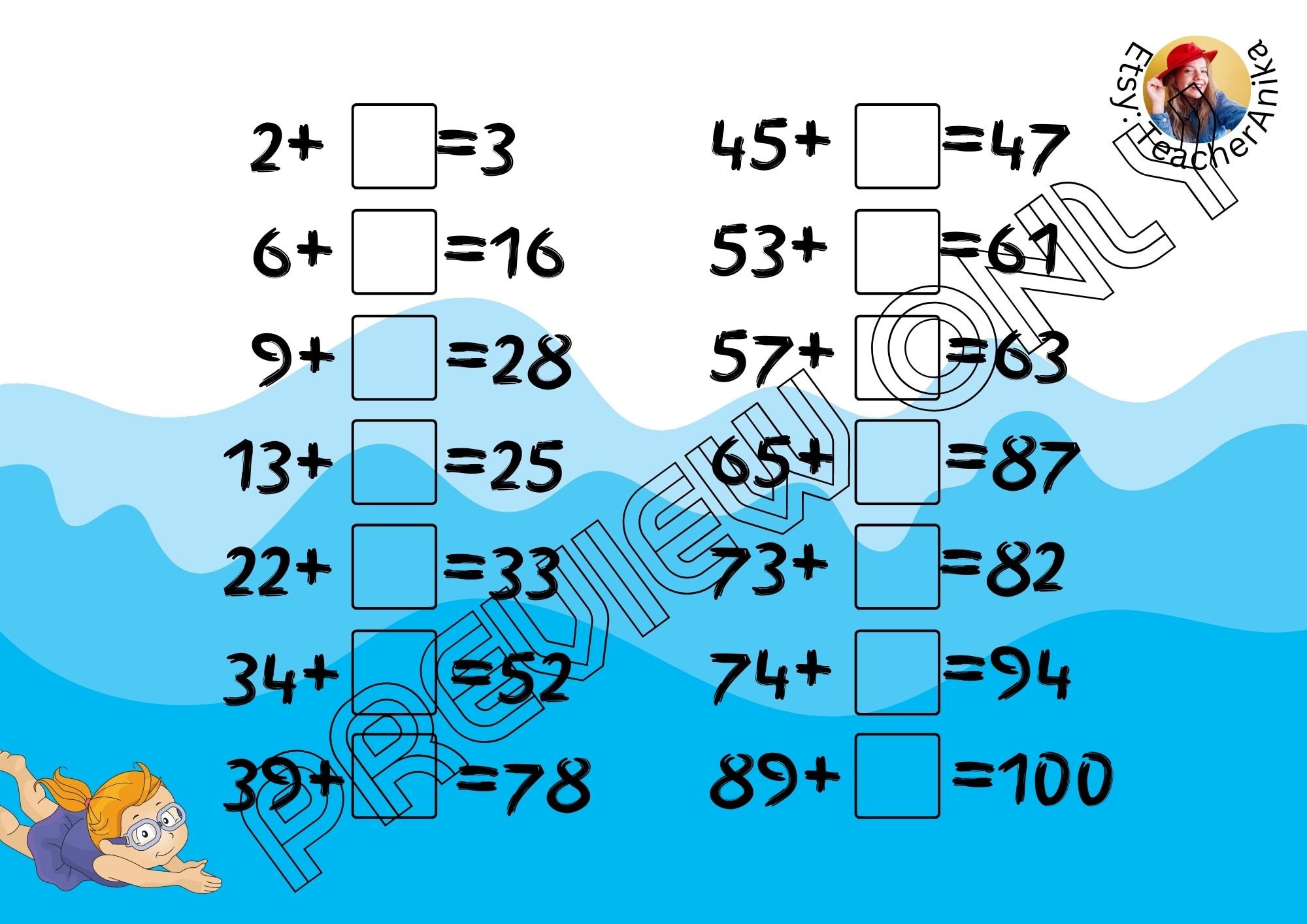 Maths Board Game Add, Plus, Missing Numbers, Number Grid 1 - 100 ...