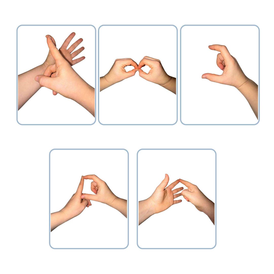 BSL Alphabet Flashcards Real Images British Sign Language No Letters ...