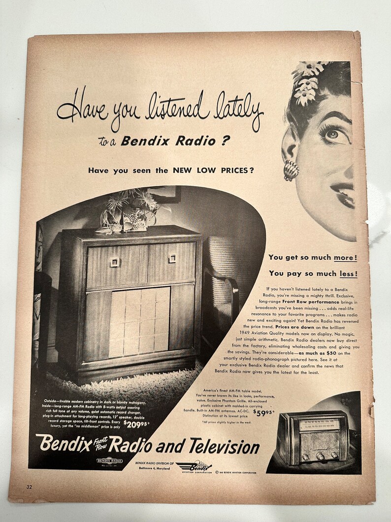 Vintage Radio Advertisement - Etsy