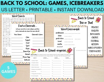 Back to School Trivia Game Back to School Games Printable Games First ...