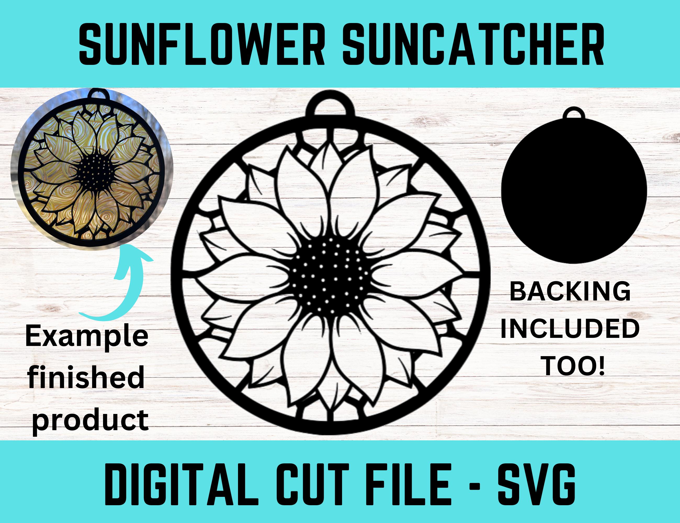 Sunflower Suncatcher File, Laser Cut File, Digital Download - Etsy