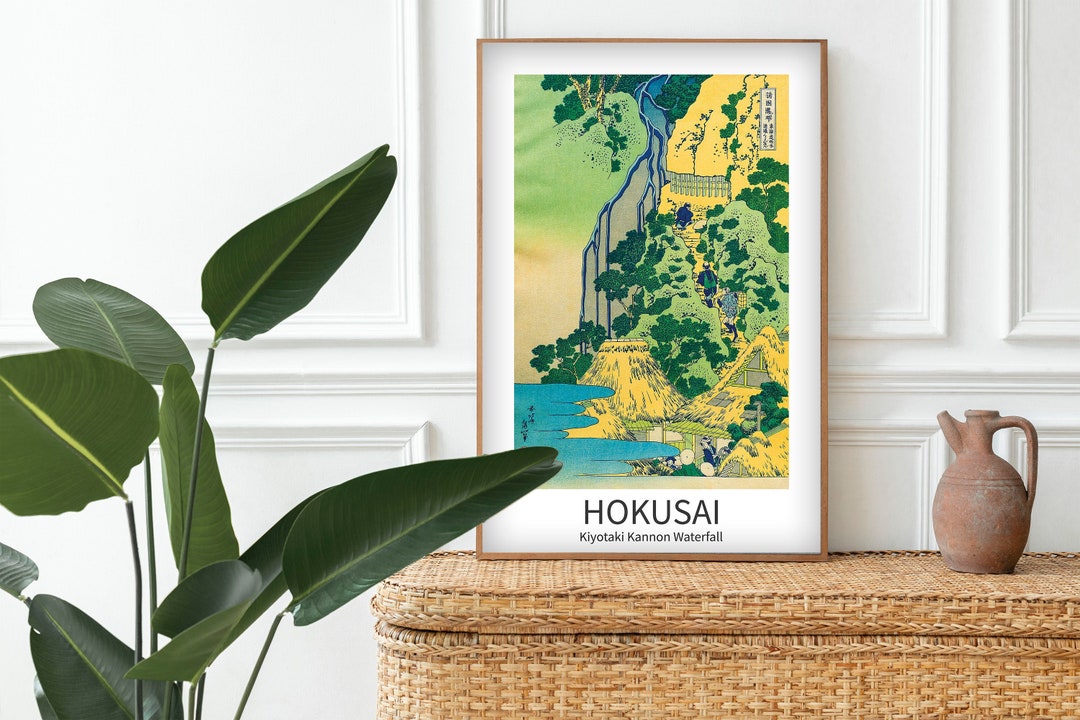 Kiyotaki Kannon Waterfall Hokusai Old Japanese Printable Wall - Etsy